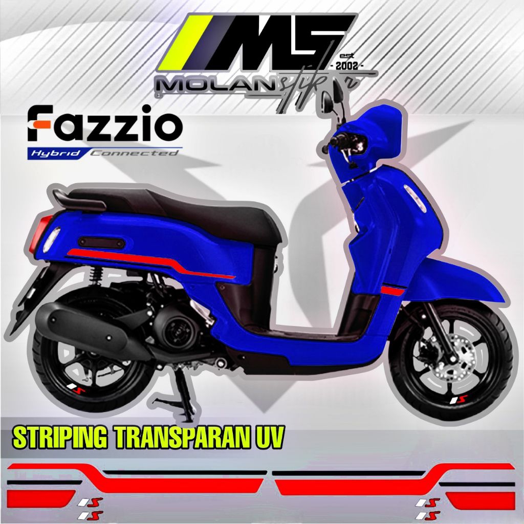 Jual Decal Sticker Striping Variasi Transparan Uv Fazzio 125 Striping ...