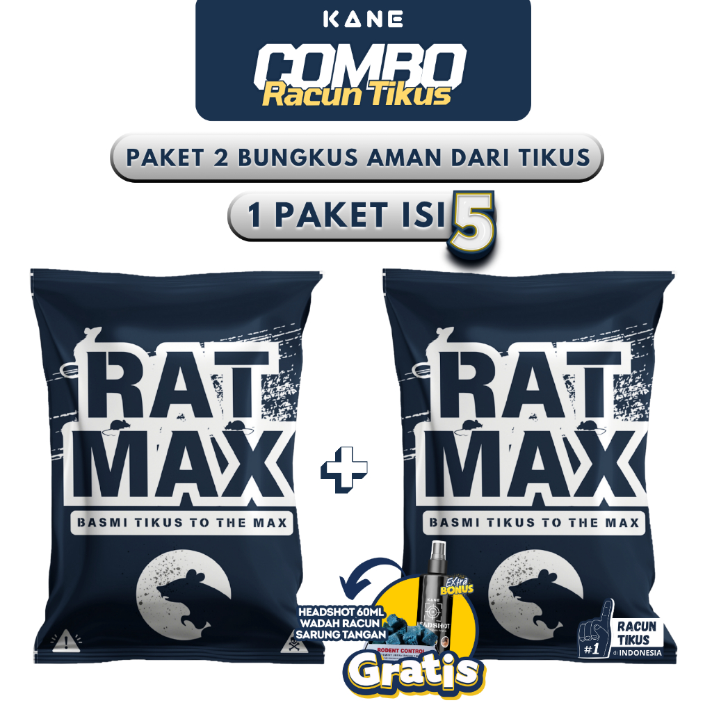 Jual [1 PAKET ISI 5] RATS KILLER RATMAX RACUN TIKUS PALING AMPUH MATI ...