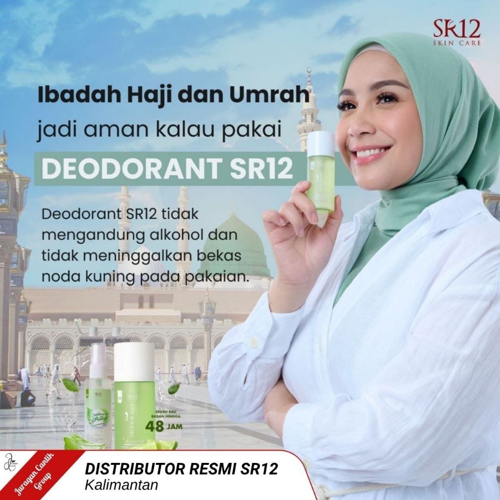 Jual SR12 Deodorant untuk Umroh tanpa Parfum, tanpa alkohol bebas bau ...