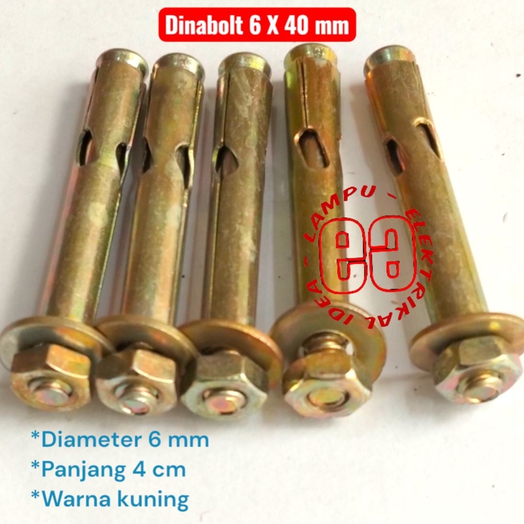 Jual DINABOLT 6 x 40 MM / DYNABOLT BAUT 6x40 (4CM) MURAH DINABOLT ...