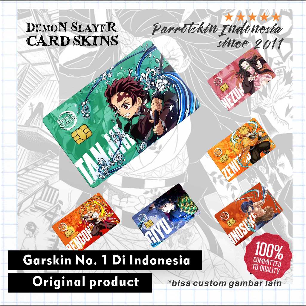 Jual Demon Slayer Card Skins SKIN KARTU ATM / DEBIT / EMONEY / FLAZZ ...