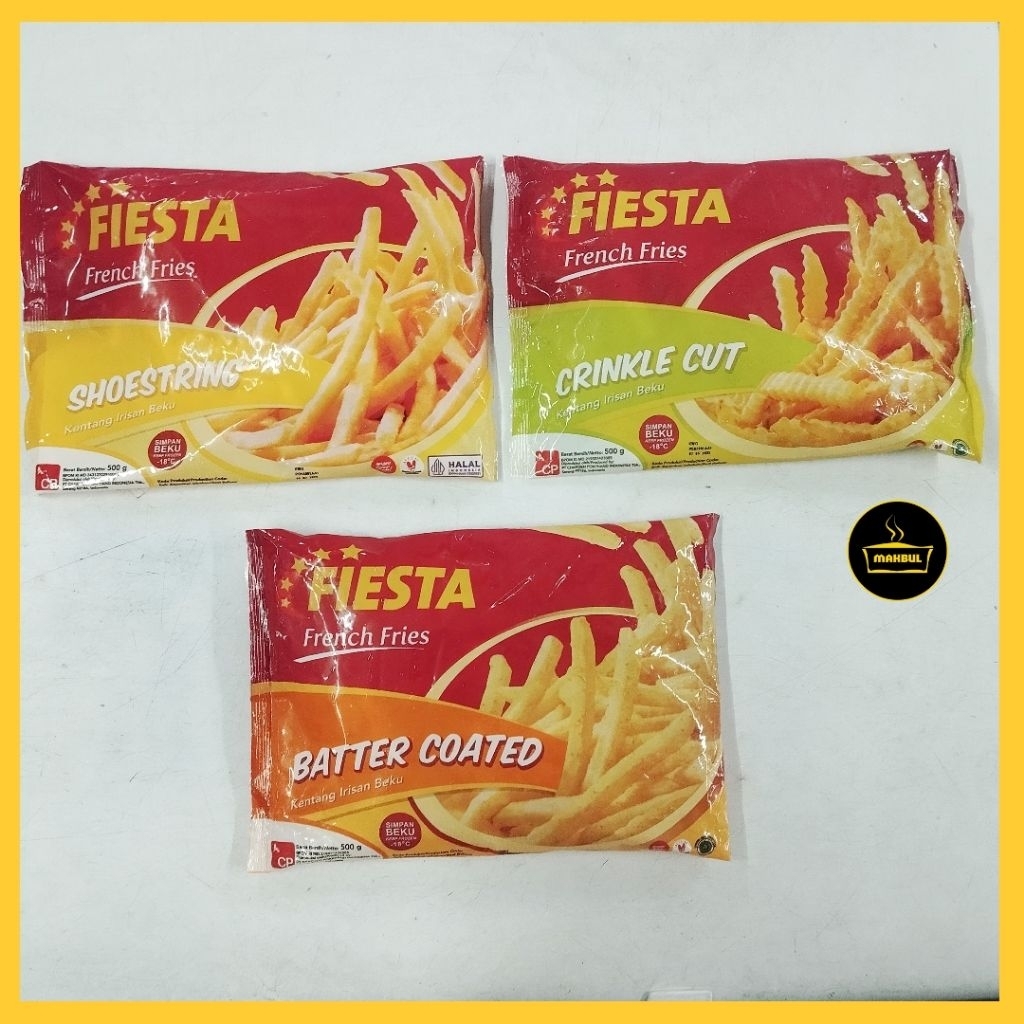 Jual Fiesta Kentang Goreng Beku Batter Coated, Shoestring Crinkle 500gr ...