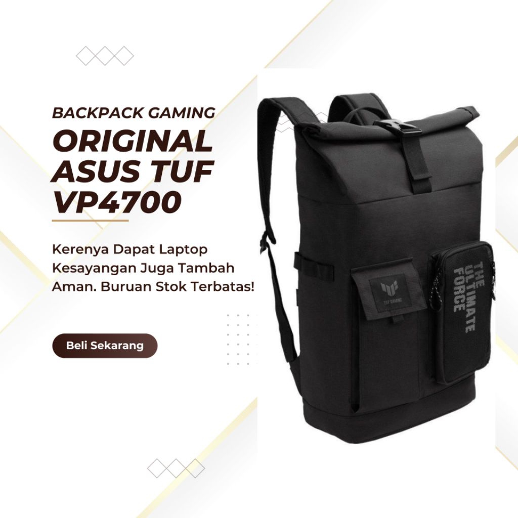 Jual Tas Gaming ASUS TUF BP4700 15-17 Inch – Anti Sobek, Stylish, Cocok ...