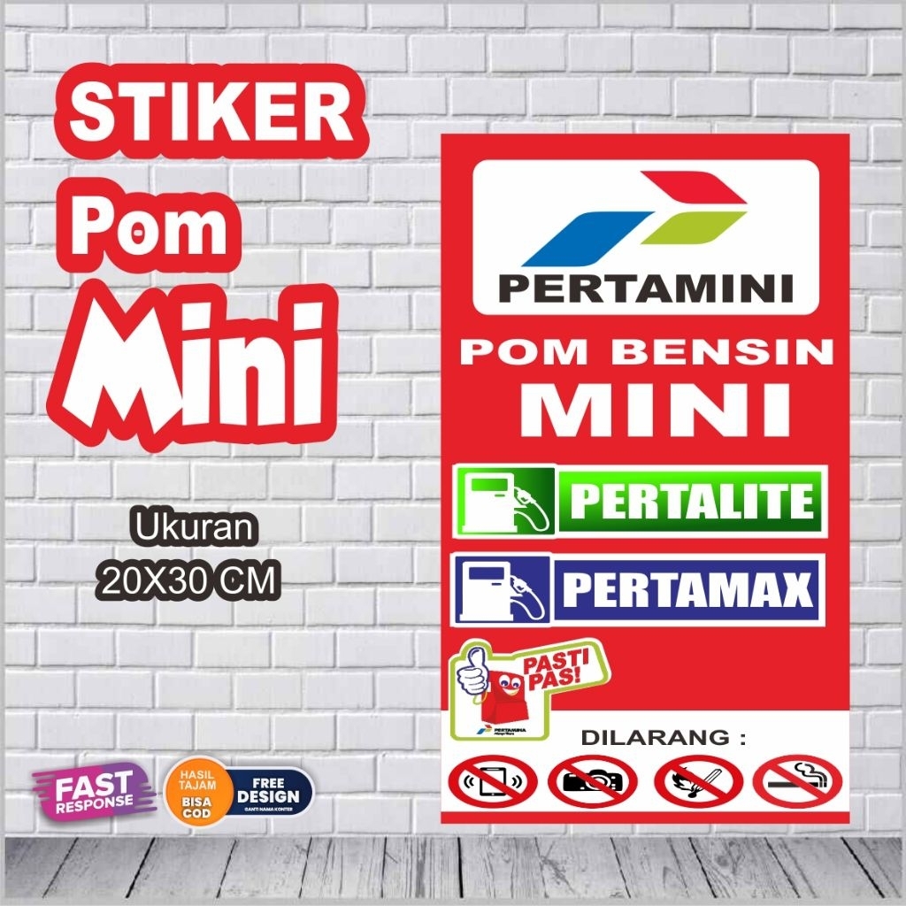 Jual Stiker pom mini Bensin Pertalite 30x20 cm | Shopee Indonesia