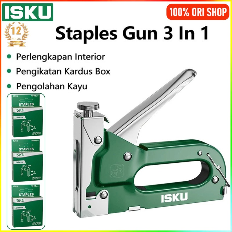 Jual [COD 100% ORI]ISKU Staples Gun Staples Tembak Jok Motor/Staples ...