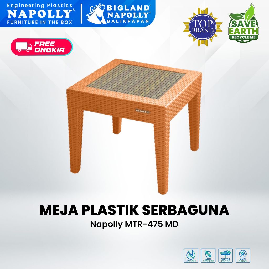 Jual Napolly Meja Teras MTR-475 MD Furniture Plastik Indoor Outdoor ...