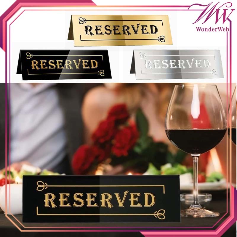 Jual Reserved Table Sign Akrilik Papan Meja Reserved Restoran Kafe ...