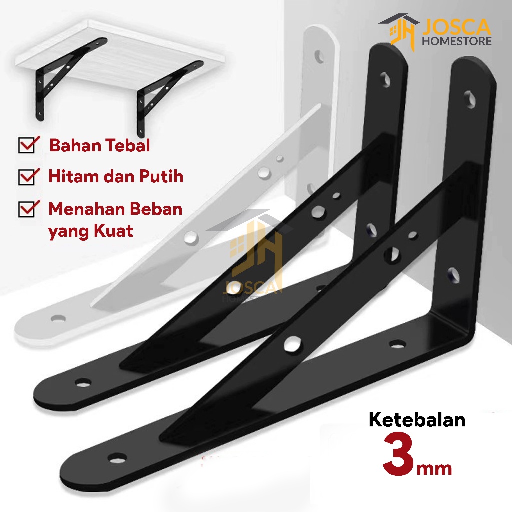 Jual Bracket Besi Siku L Siku Rak Dinding Palang Ambalan Siku Rak Meja ...