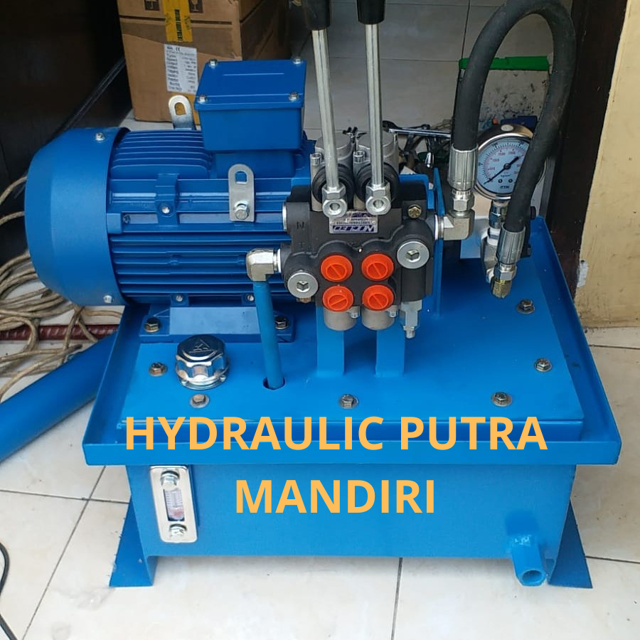 Jual Hydraulic Power Unit (HPU) Tanki 40 Liter 3Hp 1Phase Manual 6 ...
