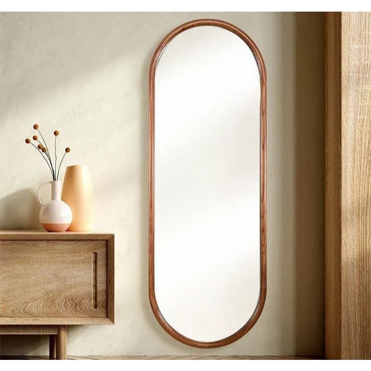 Jual cermin dinding frame kayu oval cermin gantung kayu vintage frame ...