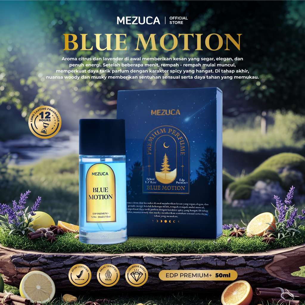 Jual MEZUCA Perfume Blue Motion EDP Premium+ 50mL Parfum Wangi Tahan ...