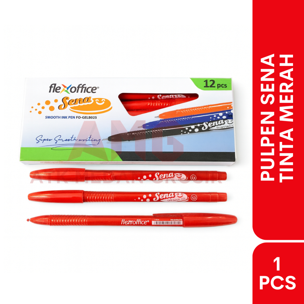 Jual PULPEN SENA FLEXOFFICE TINTA MERAH| 1 pcs | PER SATUAN | Shopee ...
