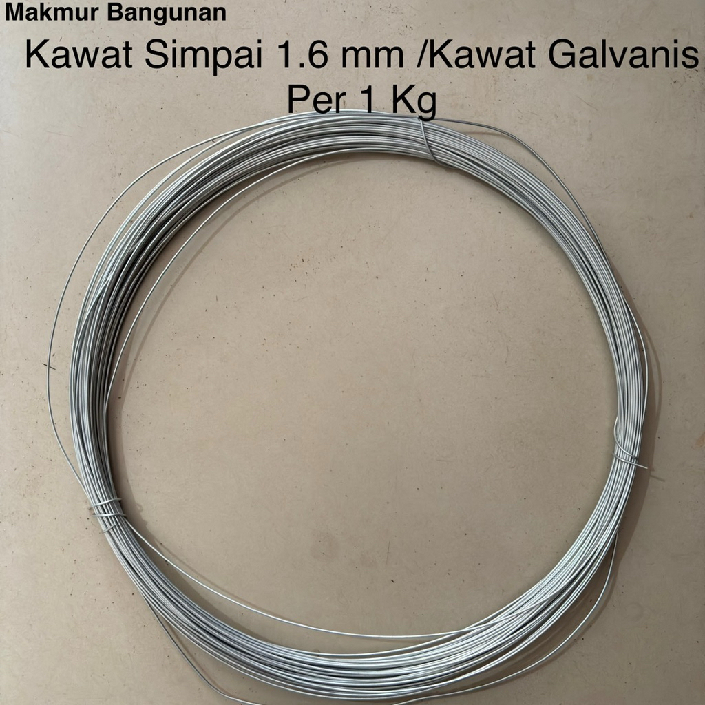 Jual Kawat Simpai 1,6 mm 1 Kg | Kawat Seng Galvanis 1,6mm Gantungan | | Ikat Beton Baja Bangunan ...