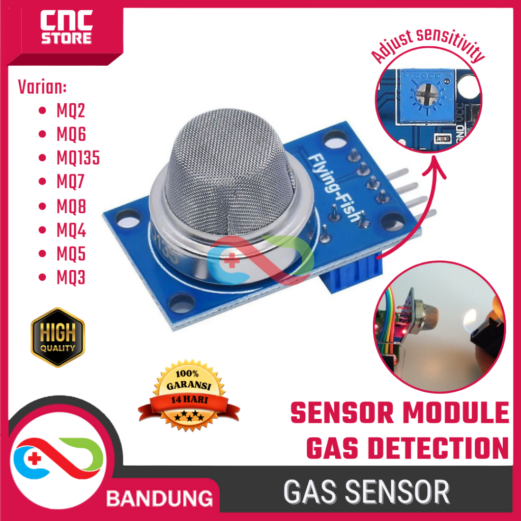 Jual Gas Sensor Module MQ Series – MQ-2 MQ-3 MQ-4 MQ-5 MQ-6 MQ-7 MQ-8 ...