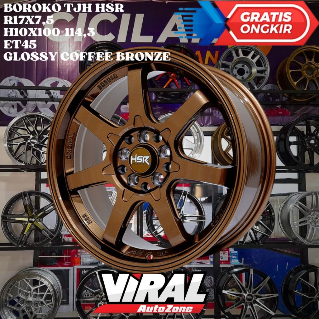 Jual Velg Pelak Mobil Ring 17 HSR BOROKO TJH R17 Lebar 7,5 Lobang Baut ...