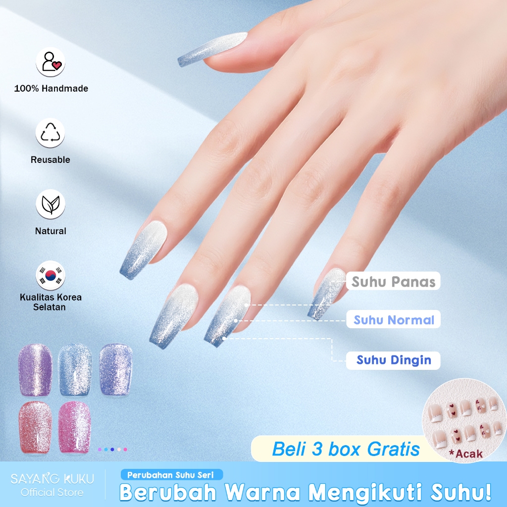 Jual [Beli 3 dapat 7]Sayang Kuku x Miniso Kuku Palsu Handmade Magic ...
