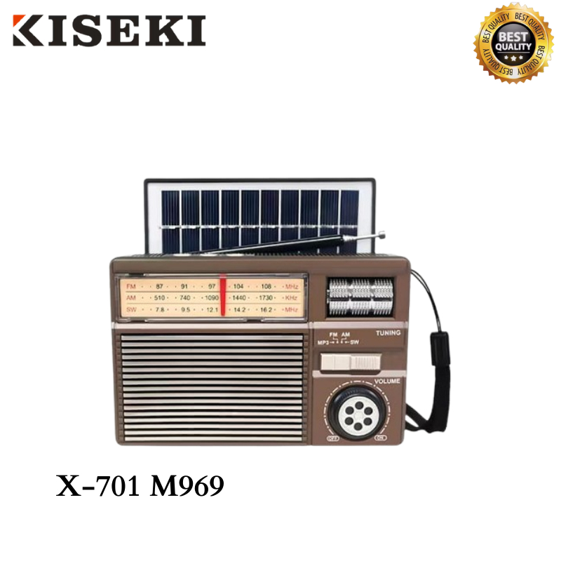 Jual Kiseki Portable Radio X-701 M969 Radio Portable Solar Panel Radio ...