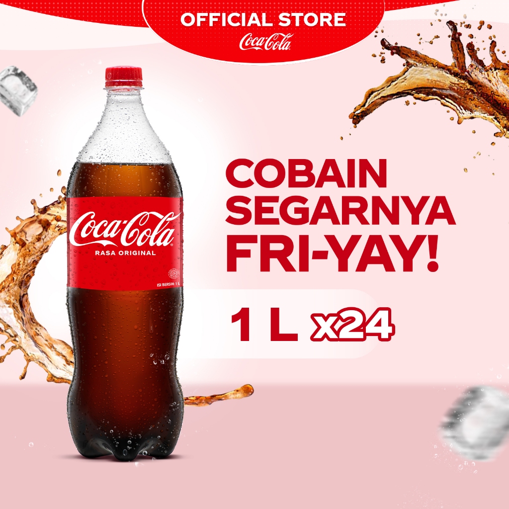 Jual Coca-Cola Minuman Soda Original - Botol 1L x 24pcs | Shopee Indonesia