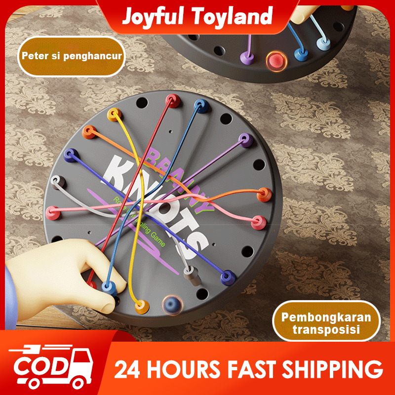 Jual Joyful Toyland Rope Party Games Tali Knots Brainy Unravel Bagus
