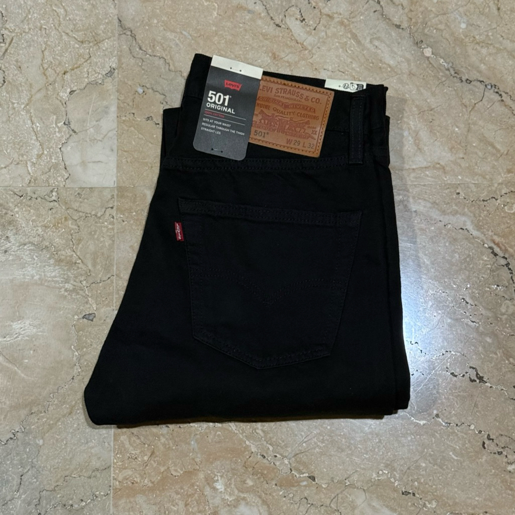 Jual Levis 501 Original Fit Jeans Black 00501-0165 | Shopee Indonesia