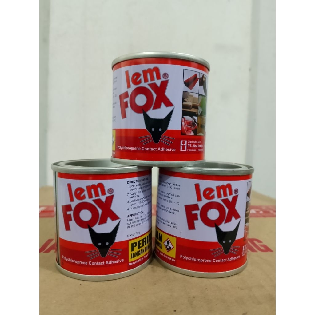 Jual Lem Kuning FOX Serbaguna/Lem FOX 70g Kaleng Merah/Lem FOX | Shopee ...