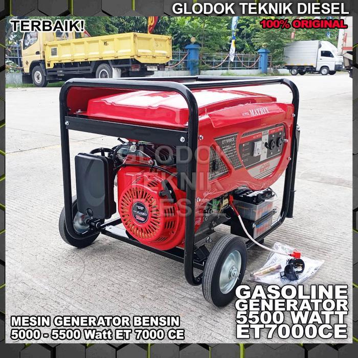 Jual Mesin Genset Listrik 5500 5000 Watt Gasoline Generator Machine 5.5 5 KW ET 7000 CE Original ...