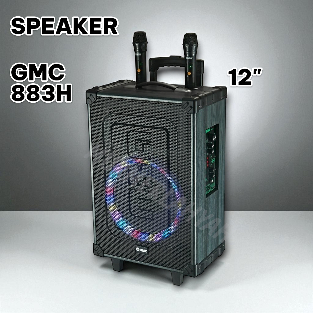 Jual JUAL Speaker Portable 883H 12 Inch Speaker Karaoke Bluetooth mic 2 Wireless | Shopee Indonesia