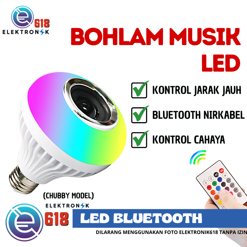 Jual Lampu Bohlam LED Speaker Bluetooth Musik 2 Fungsi (Lampu + Speaker ...
