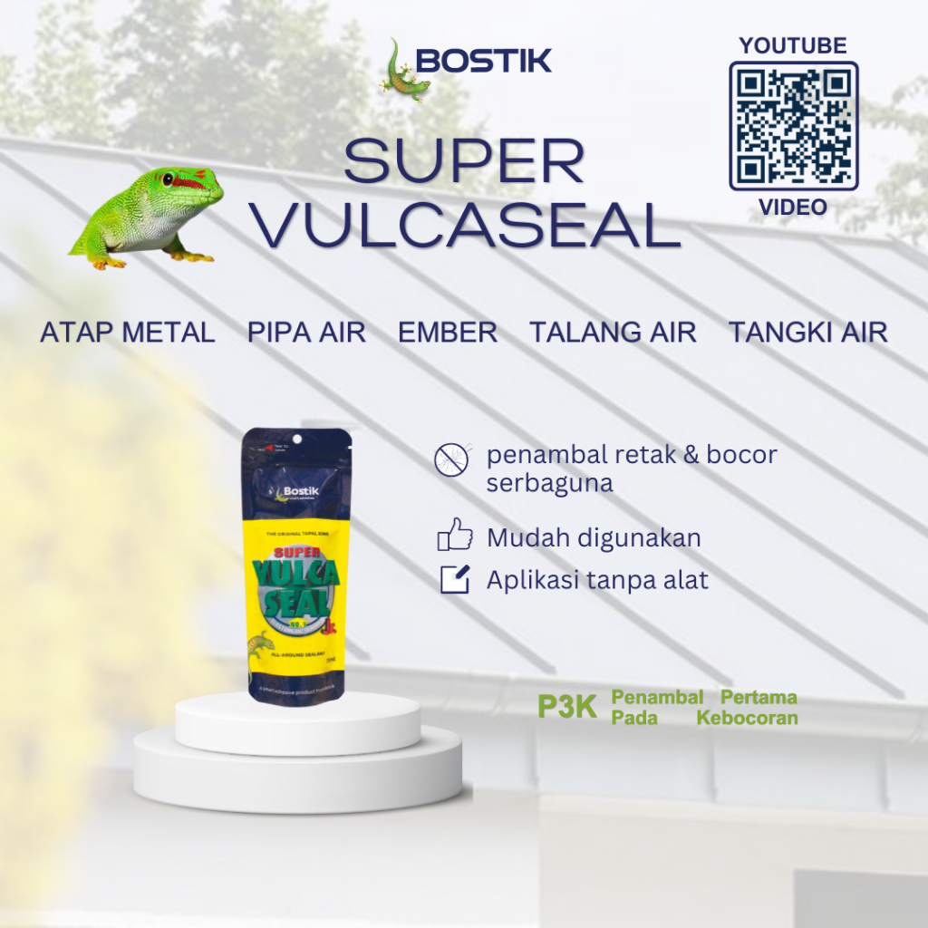Jual Bostik Super Vulcaseal 75 ml All Round Sealant Serbaguna Penambal ...
