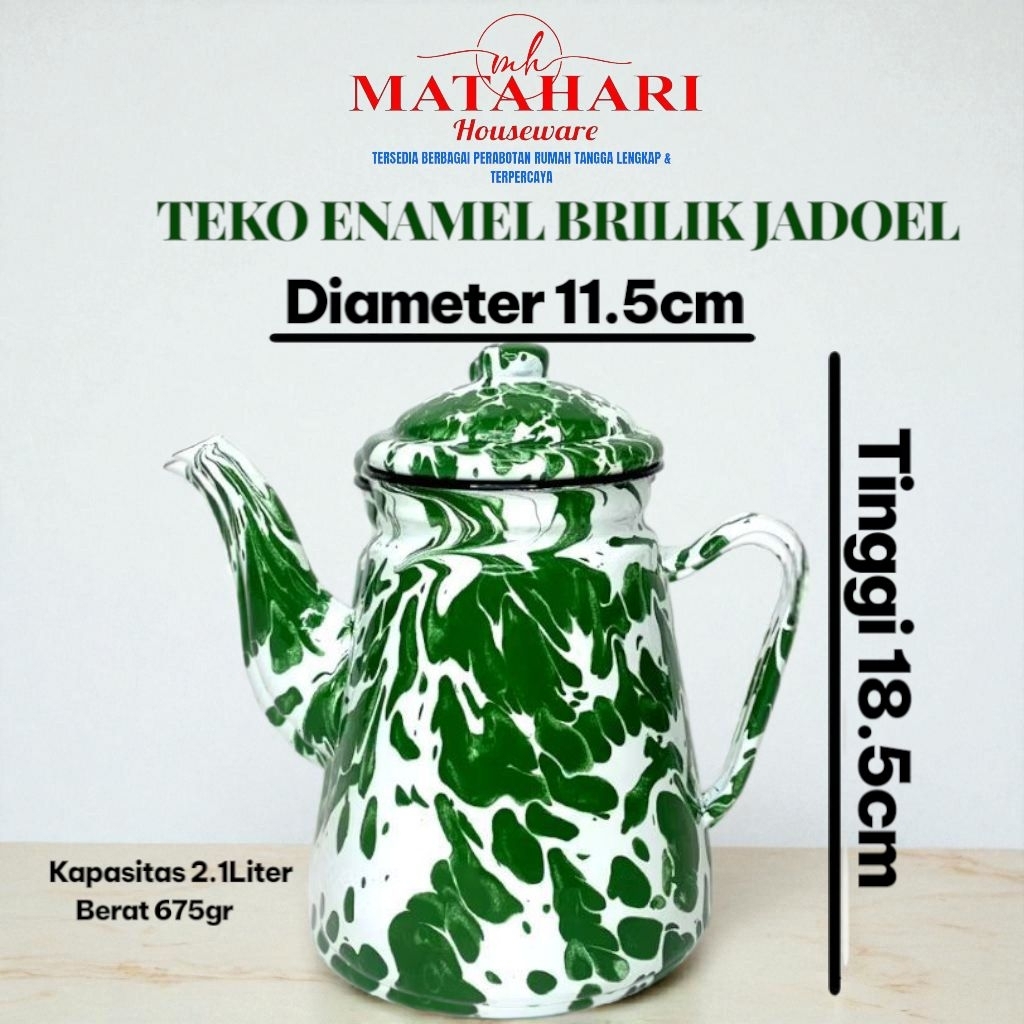 Jual TEKO ENAMEL JADUL BRILIK HJ 2.1L | Shopee Indonesia