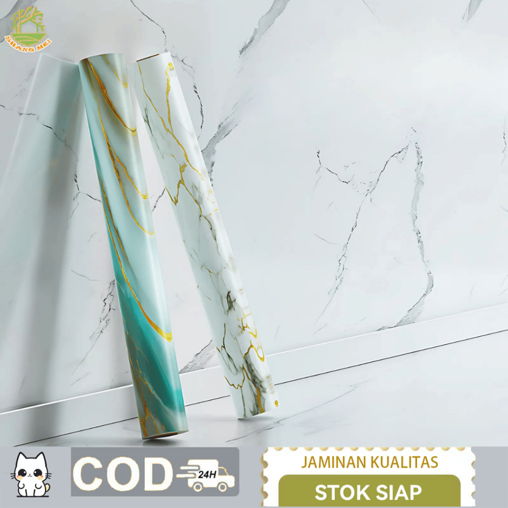 Jual Wallpaper Dinding Motif Vinyl Marble Foam Roll Sticker Kamar ...