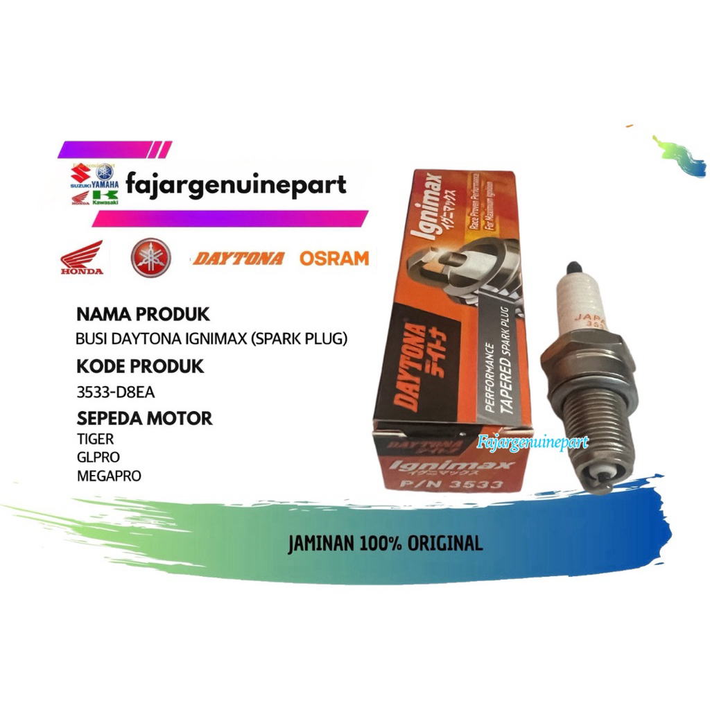 Jual Busi racing daytona ignimax tiger glpro megapro scorpio original ...