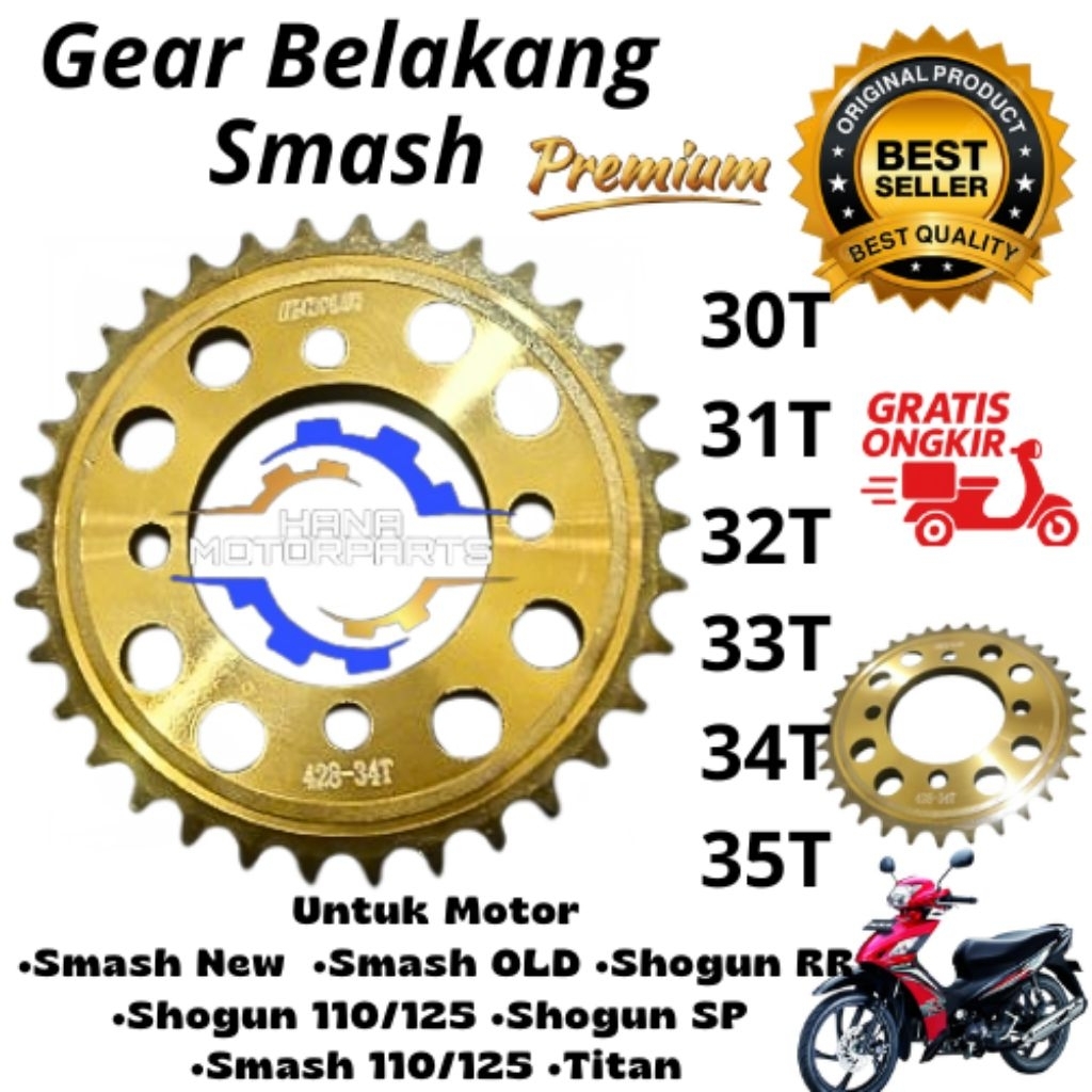 Jual GEAR BELAKANG SMASH NEW SATRIA FU OLD GIR FACELIFT BARONG SHOGUN ...