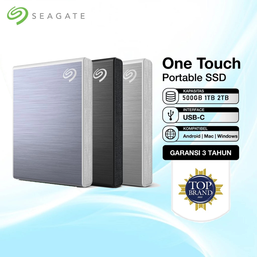 Jual Seagate One Touch SSD 500GB | 1TB | 2TB USB-C SSD Eksternal ...