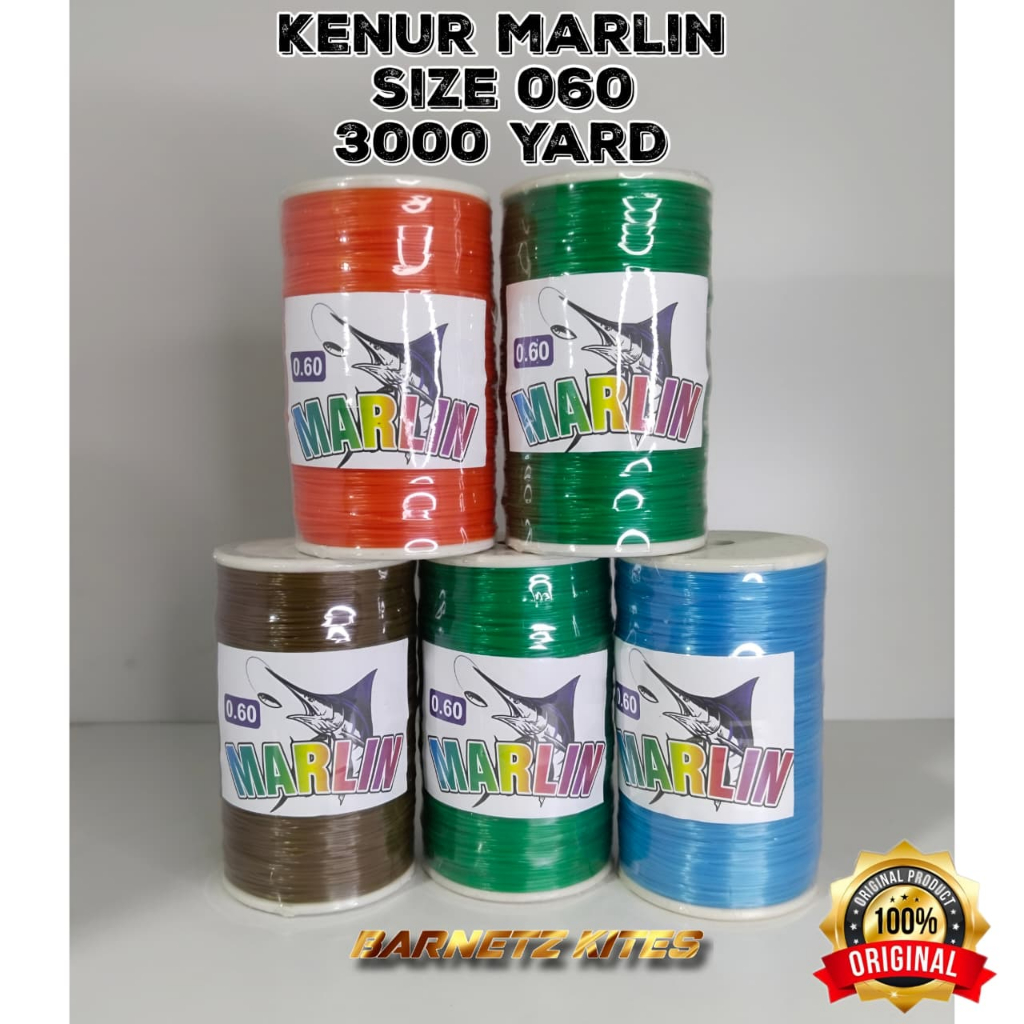 Jual Kenur Marlin Original size 060 klos 3000 yard | Shopee Indonesia