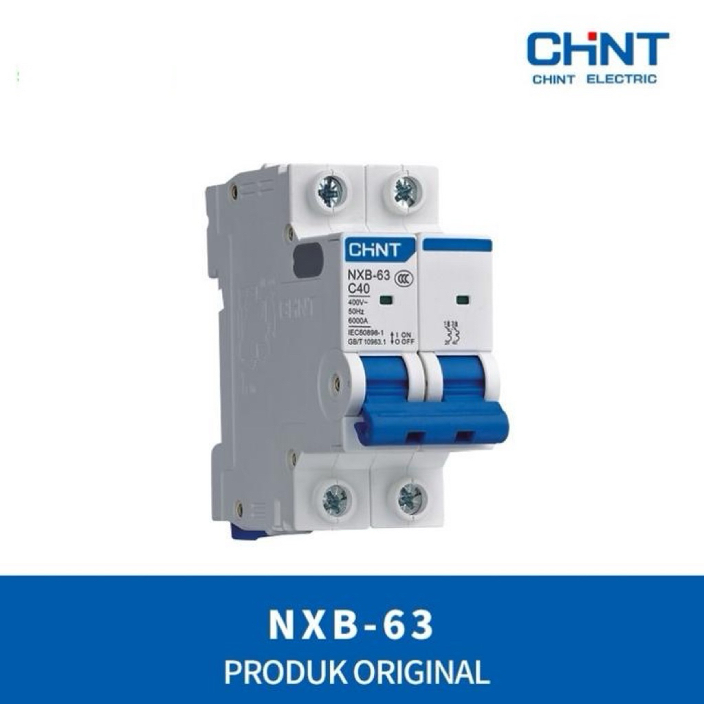 Jual MCB CHINT MCB 2 Pas 2 Phase 2P NXB-63 6kA 1A, 2A, 4A, 6A, 10A, 16A, 20A, 25A, 32A, 40A, 50A ...