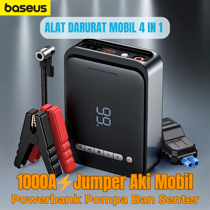 Jual Baseus Jumper Aki Mobil 1000A 4 In 1 - Portable 8000mAh Power Bank ...