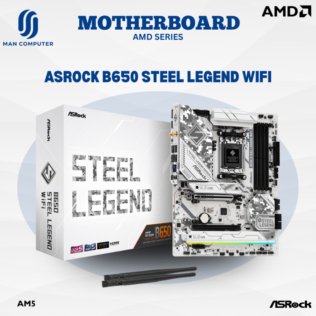 Jual Motherboard Asrock B650 Steel Legend Wifi | Socket AM5 | AMD ...