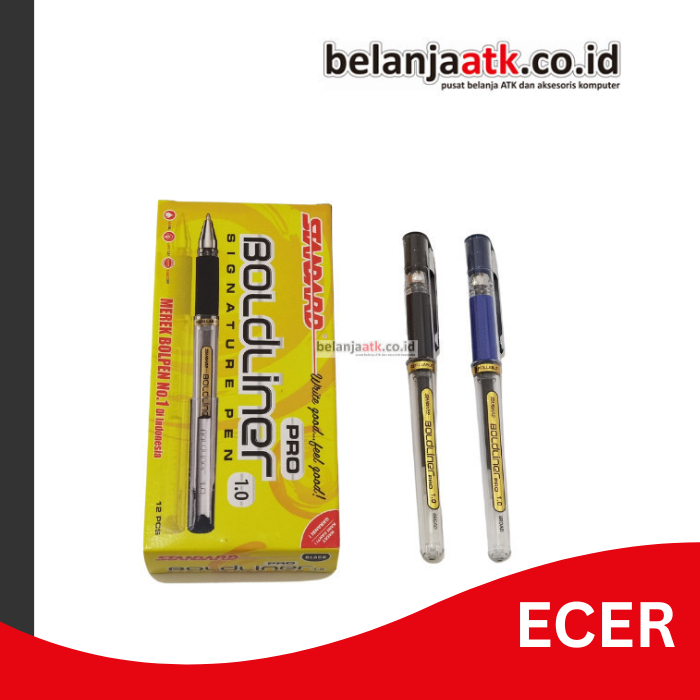 Jual [ECER] Pulpen/Bolpen/Bolpoin Gel Standard Boldliner Pro 1.0 mm ...