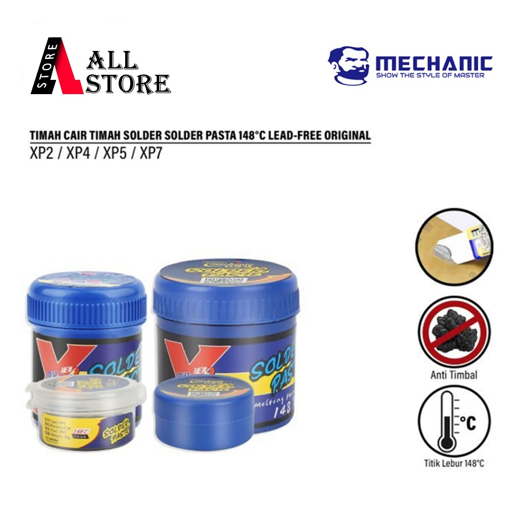 Jual MECHANIC XP Timah Cair Pasta Solder 148°C Lead-Free Original ...