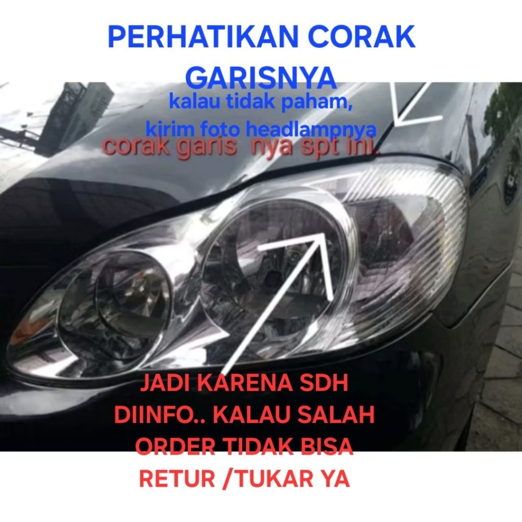 Jual ALTIS COROLLA ALTIS GEN 1 2001 2002 2003 2004 HEADLAMP HEAD LAMP ...