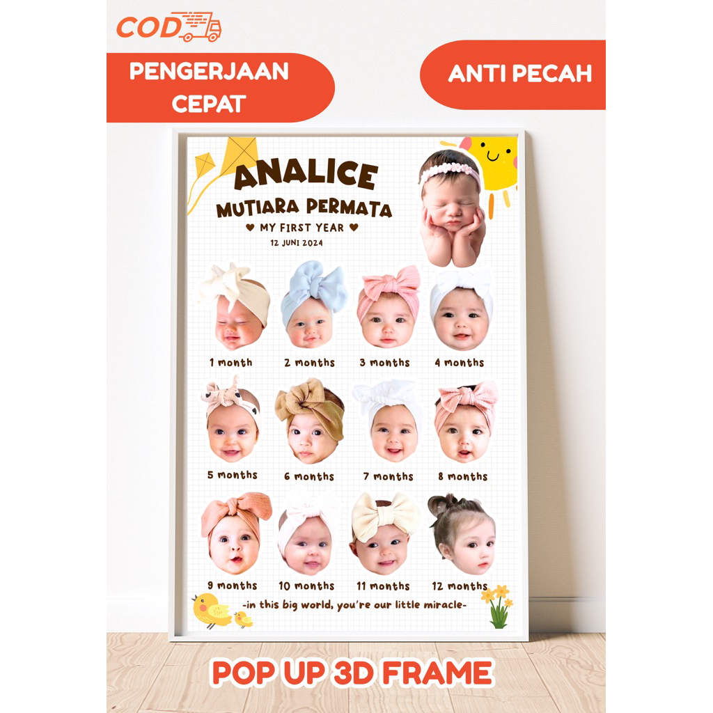 Jual MILESTONE FRAME | IDE KADO ULANG TAHUN | POP UP FRAME | IDE KADO ...