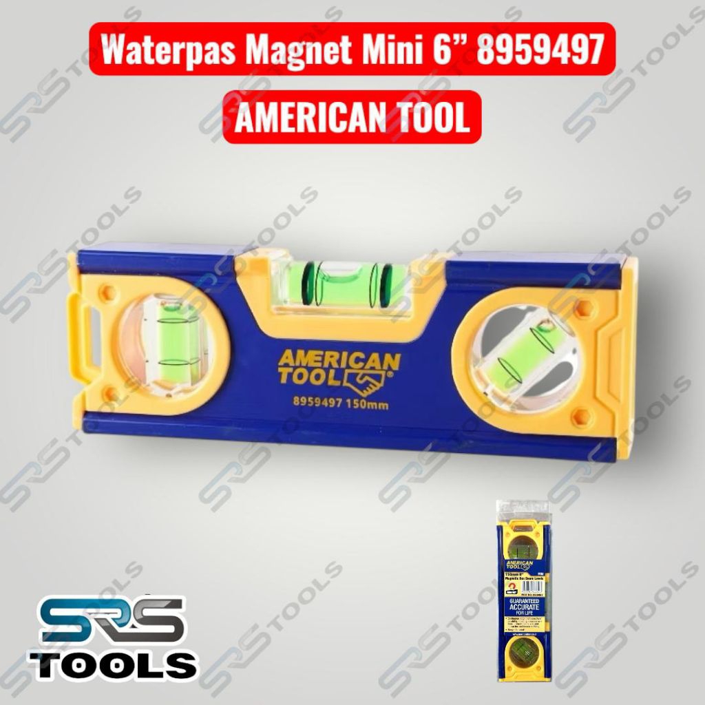 Jual AMERICAN TOOL 8959497 Waterpas Magnet Mini 6 Inch / Waterpass ...