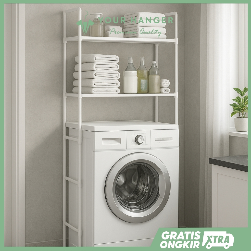Jual Rak Mesin Cuci Multifungsi Rak Toilet Organizer Storage Tahan ...