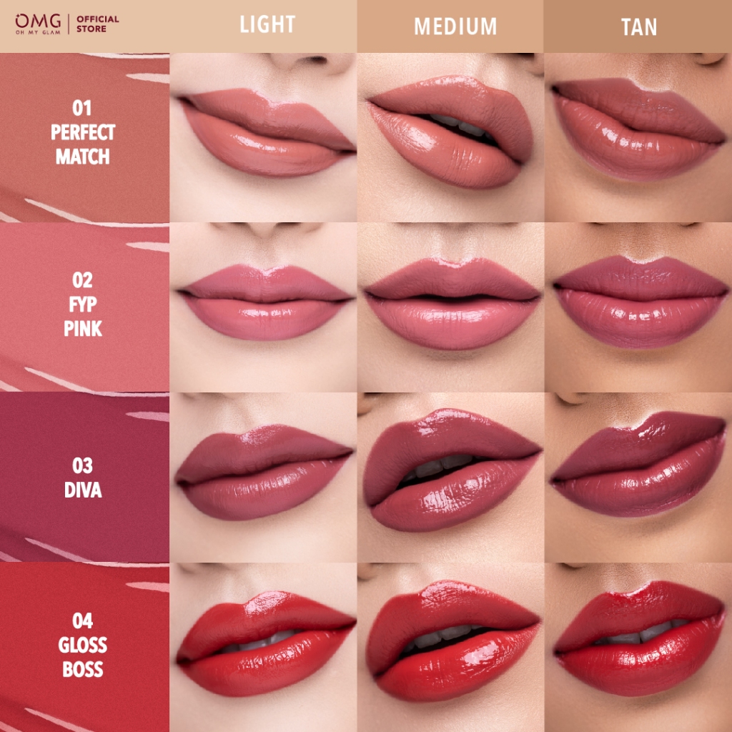 Jual OMG OH MY GLAM Colorlast Lip Vinyl 2.5 g - Transferproof Gloss ...