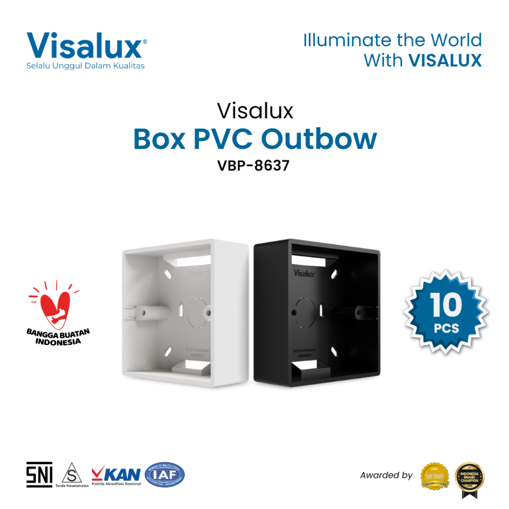 Jual Visalux Box PVC Outbow Dus Saklar & Stop Kontak Bundling Paket 10 ...