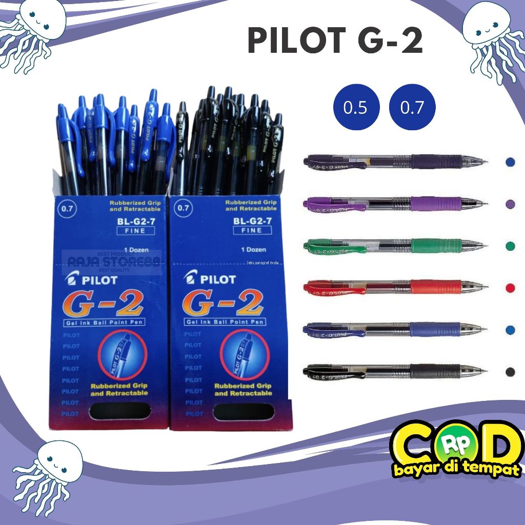 Jual Bolpen Gel PILOT G2 / BL G2 - 05/07 ( PILOT G2 ) | Shopee Indonesia