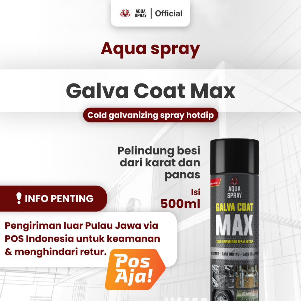 Jual Aqua Spray - Galva Coat Max - Cat Anti Karat Galvanis - Cat ...