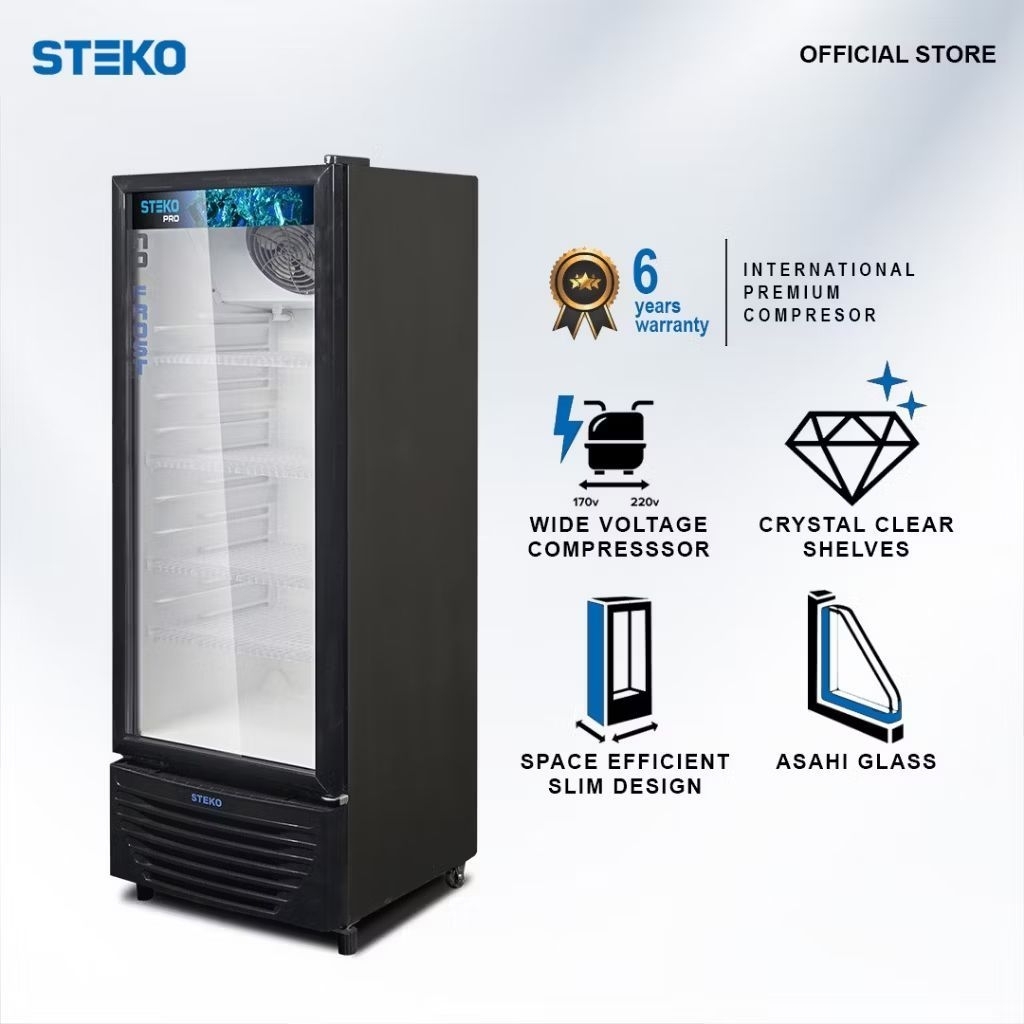 Jual STEKO - Showcase LG 250 Teknologi No Frost (4 Rak) | Shopee Indonesia