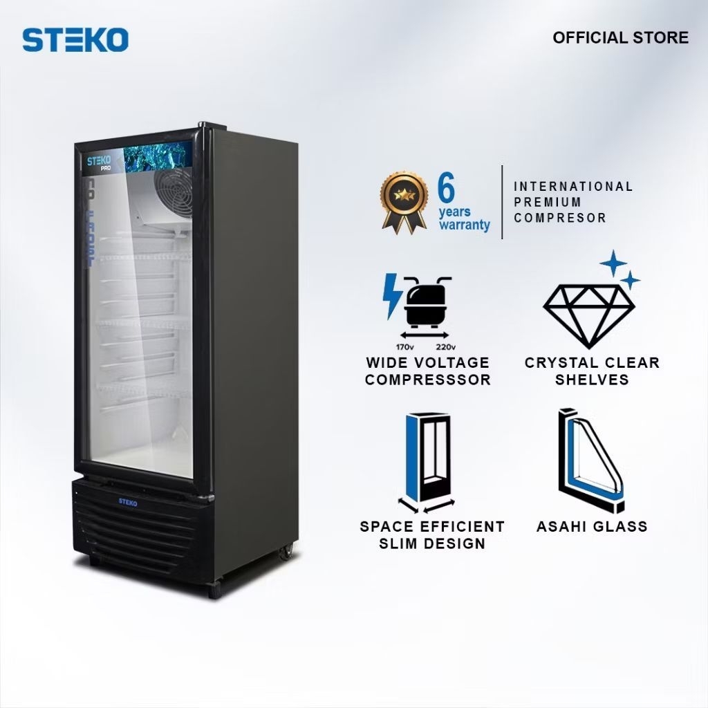 Jual STEKO - Showcase LG 200 Teknologi No Frost (3 Rak) | Shopee Indonesia